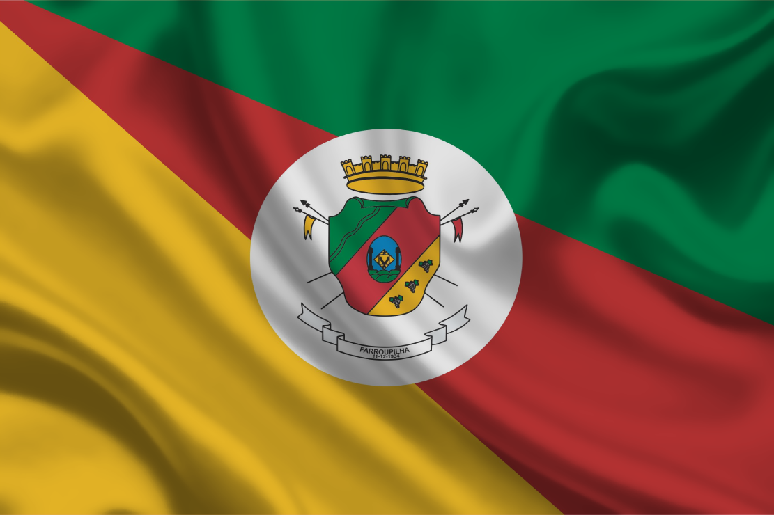 Bandeira da cidade de Farroupilha - RS - Ecco Bandeiras